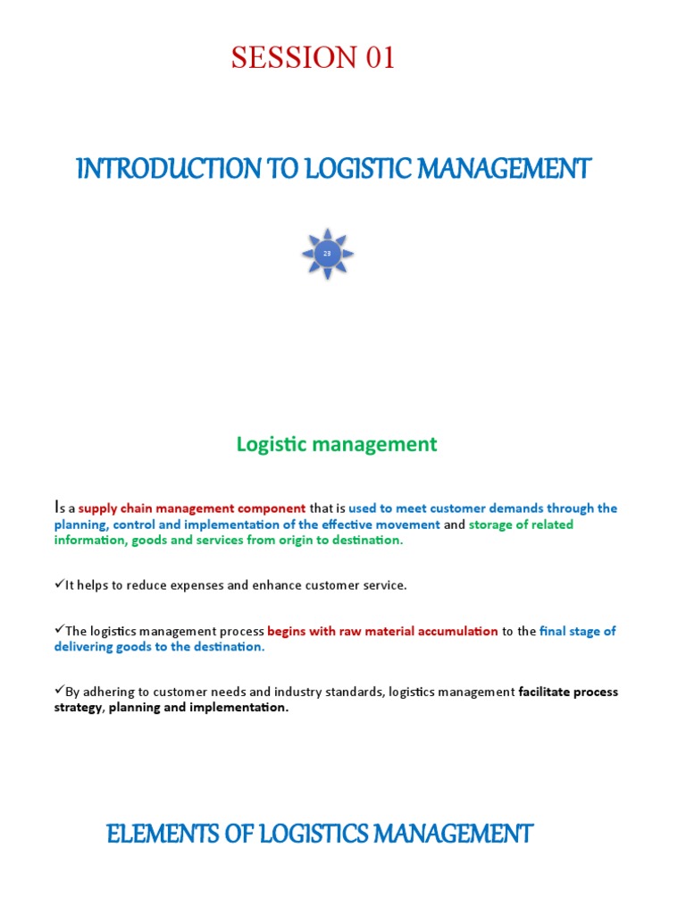 Introduction to Logistics Management | PDF | Logistics | Procurement
