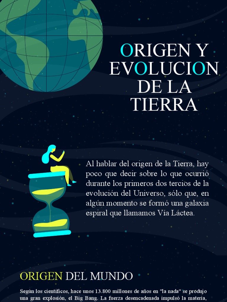 Origen y Evolucion de La Tierra | PDF | Roca (geología) | Tierra