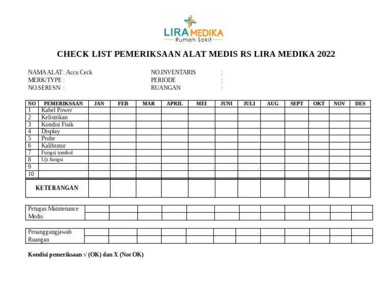 Cek List Accu Ceck | PDF