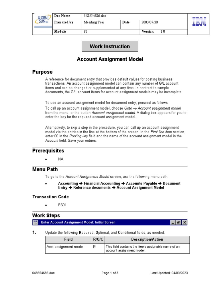 FKMT Account Assignment Model | PDF | Software Development | Computer ... FKMT Account Assignment Model | PDF | Software Development | Computer ...