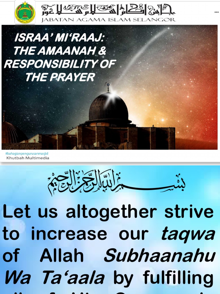 S Israk Mikraj Solat 17.02.2023 English | PDF | Prophets And Messengers ...