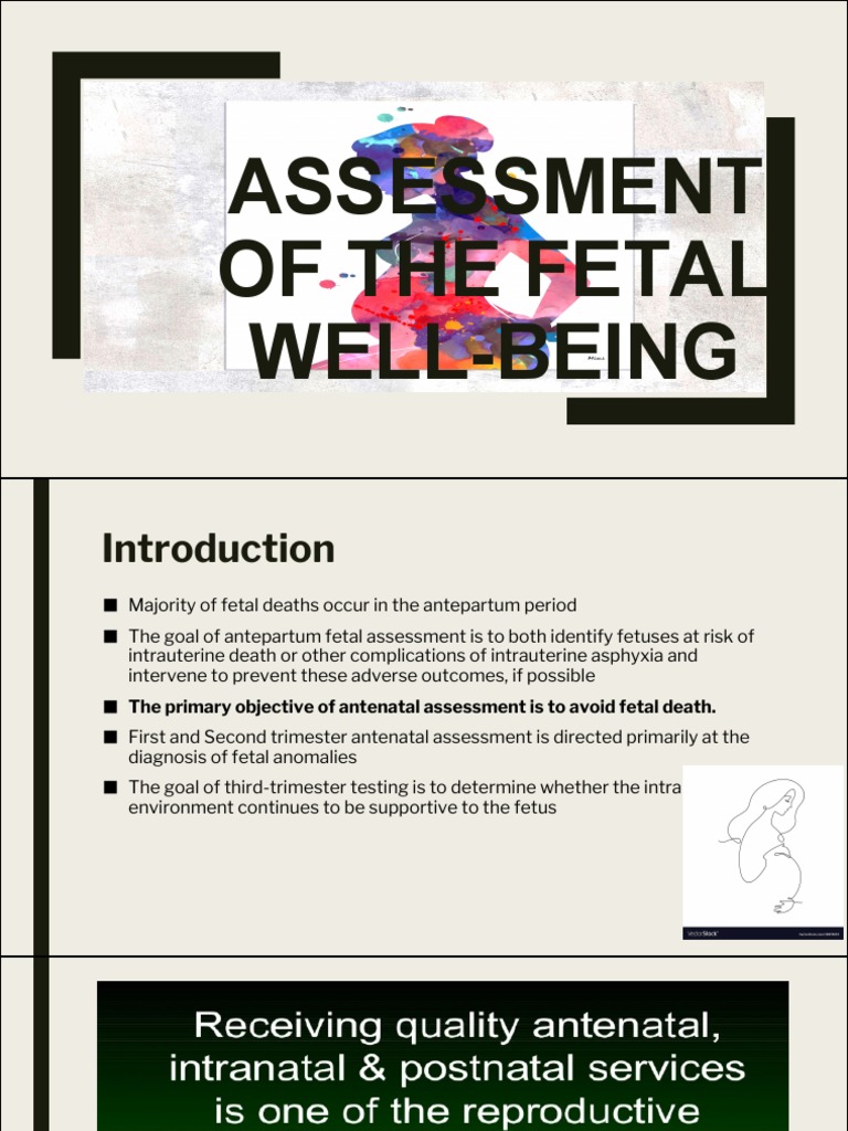 Fetal Well-Being Assessment Overview | PDF | Pregnancy | Fetus