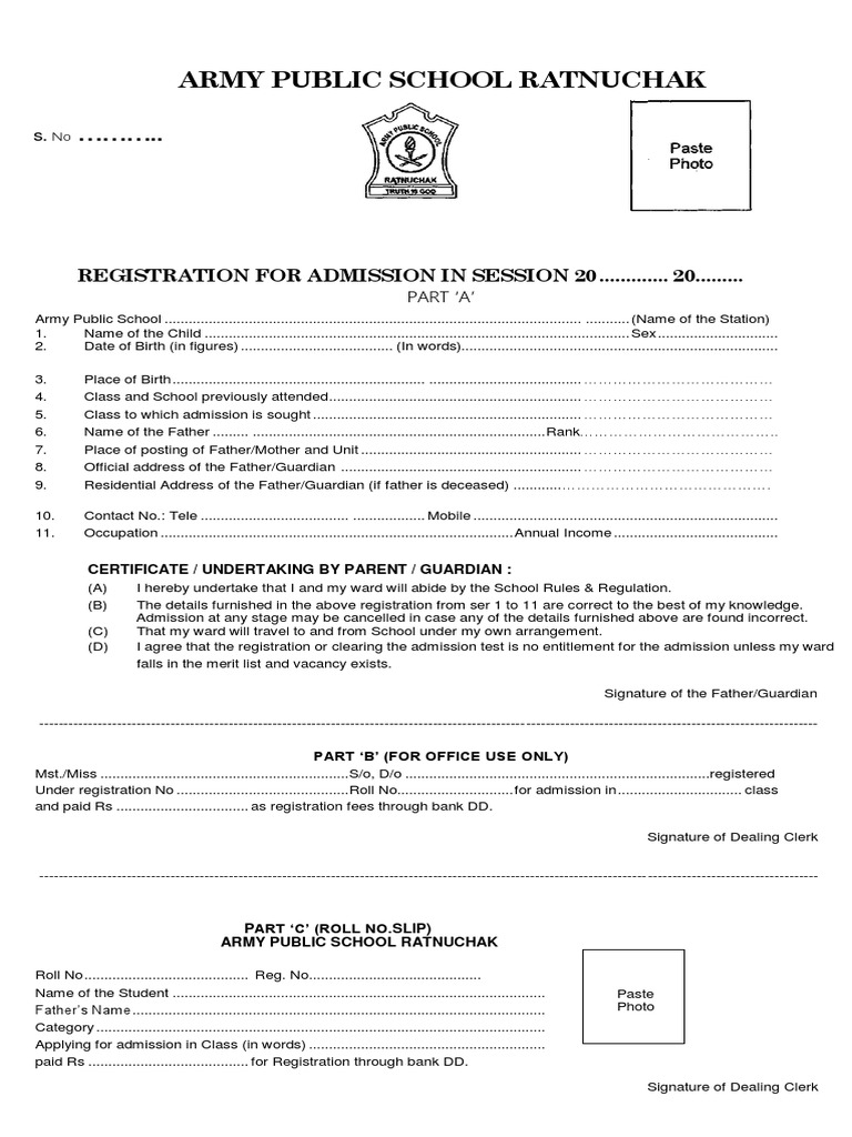 Admission Registration Form | PDF | Justice | Crime & Violence
