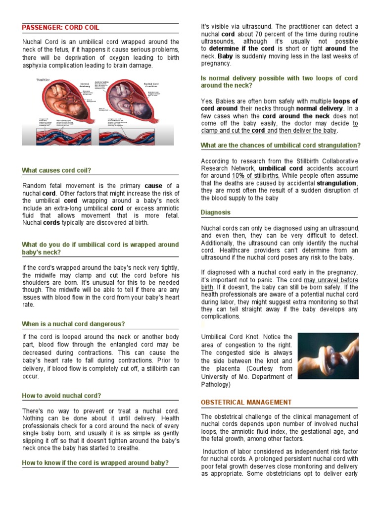 Cord Coil | PDF | Childbirth | Health Sciences