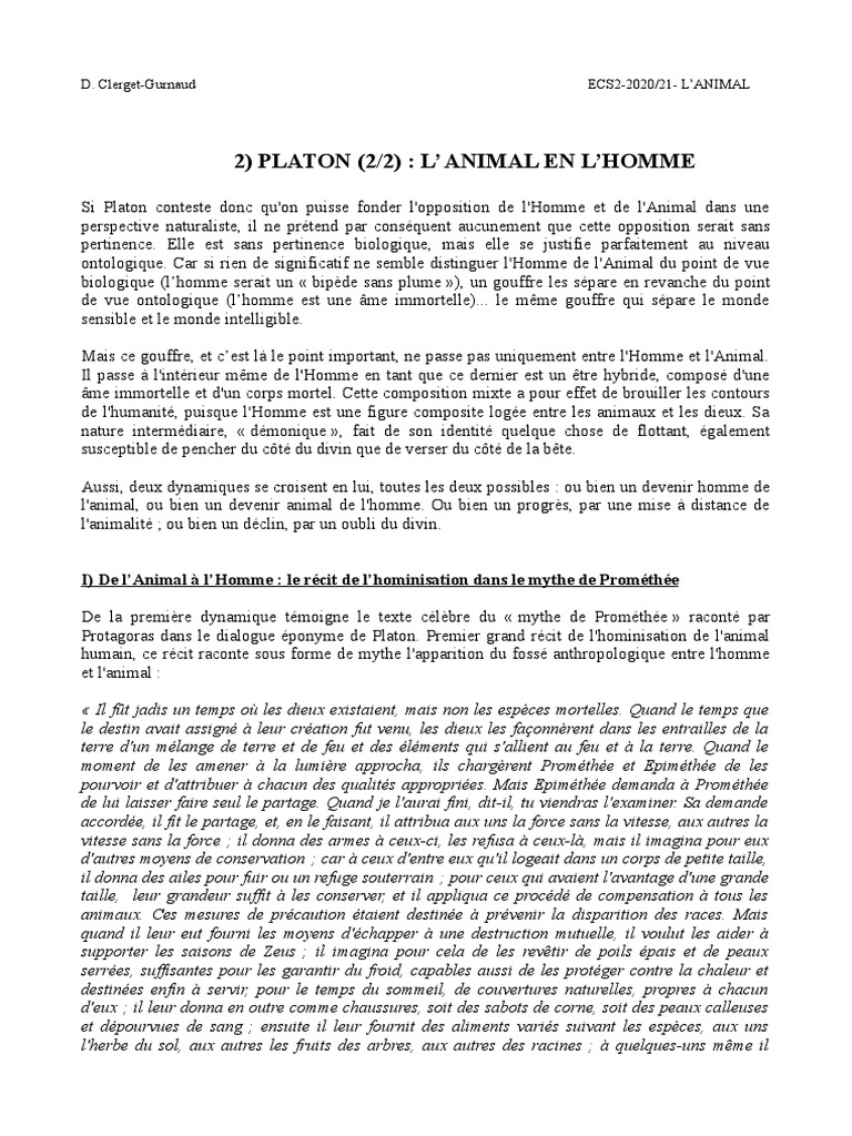 Cours 4 Platon 2 | PDF | Noûs | Platon