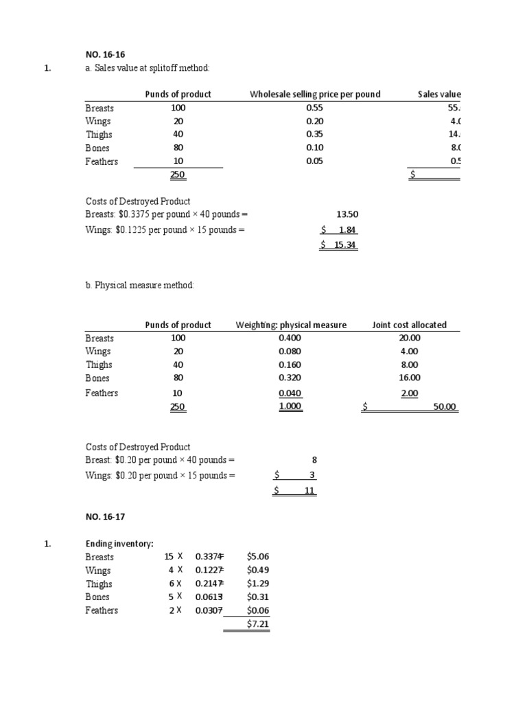 Ne Malai - 7 - Exercise Calculation | PDF | Gross Margin | Cost Of Goods Sold