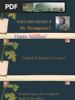 ENGLISH 8 SECOND QUARTER Module 2 | PDF | Experience | Sentence ...