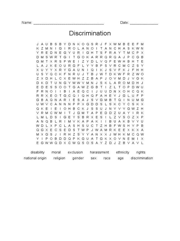 Discrimination Words Search | PDF
