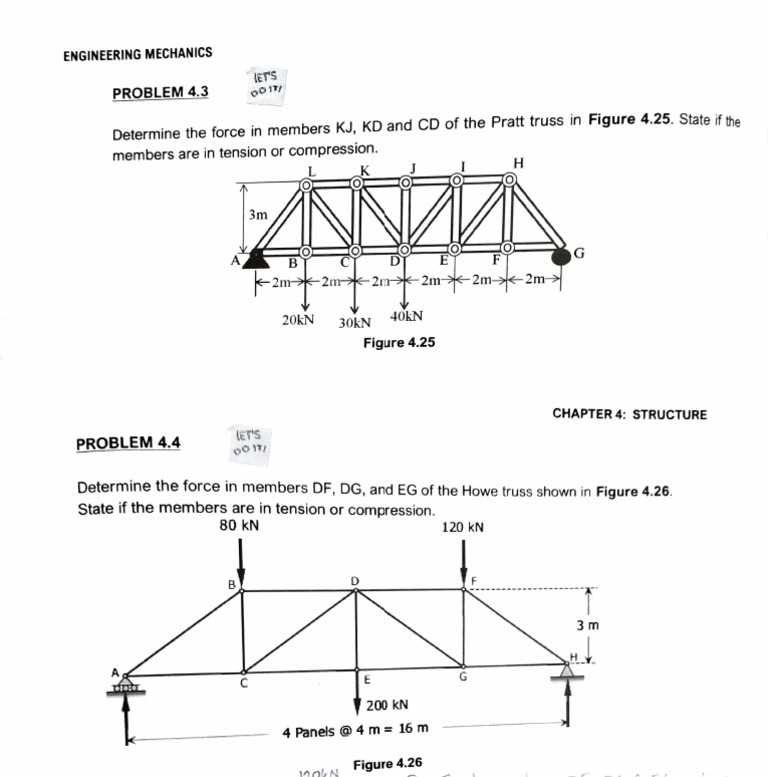Ch. 4 - Section Method - Exercise | PDF