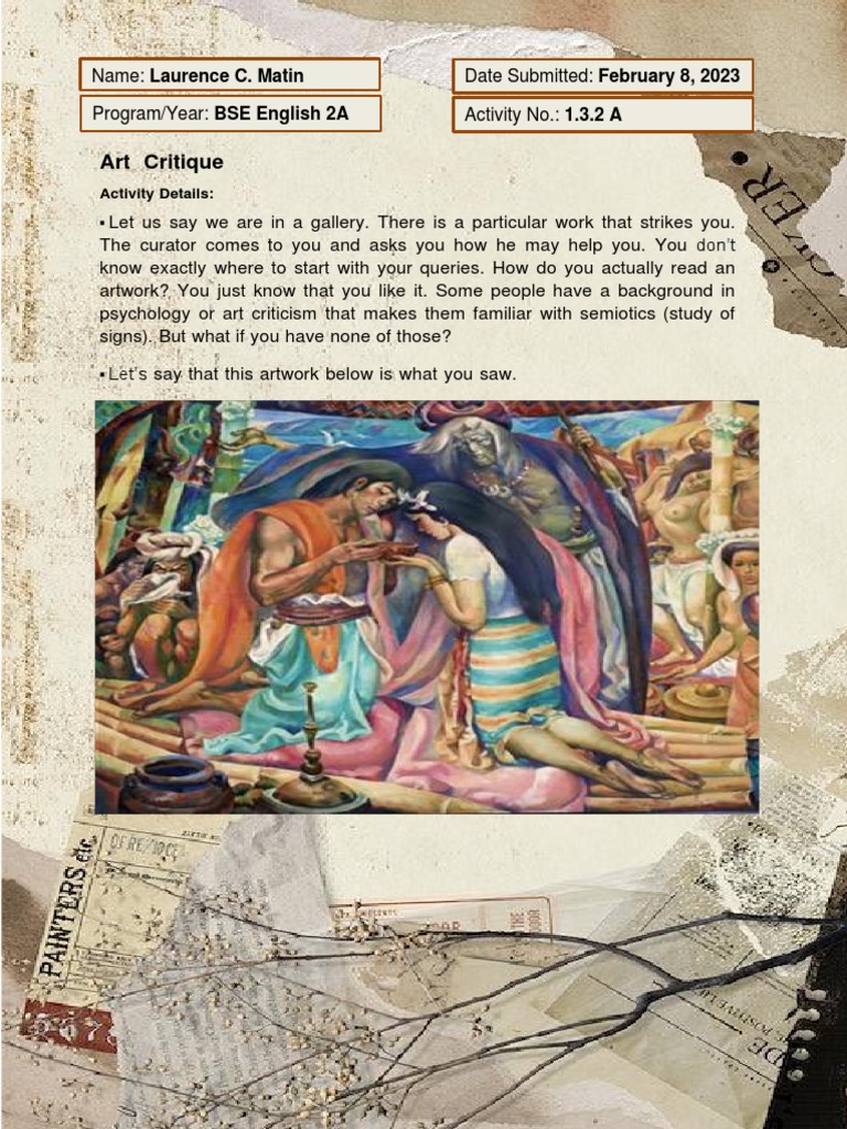 Ge6 Bse2a | PDF | Composition (Visual Arts) | Paintings