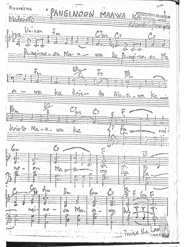 Panginoon Maawa Ka - Parungao | PDF