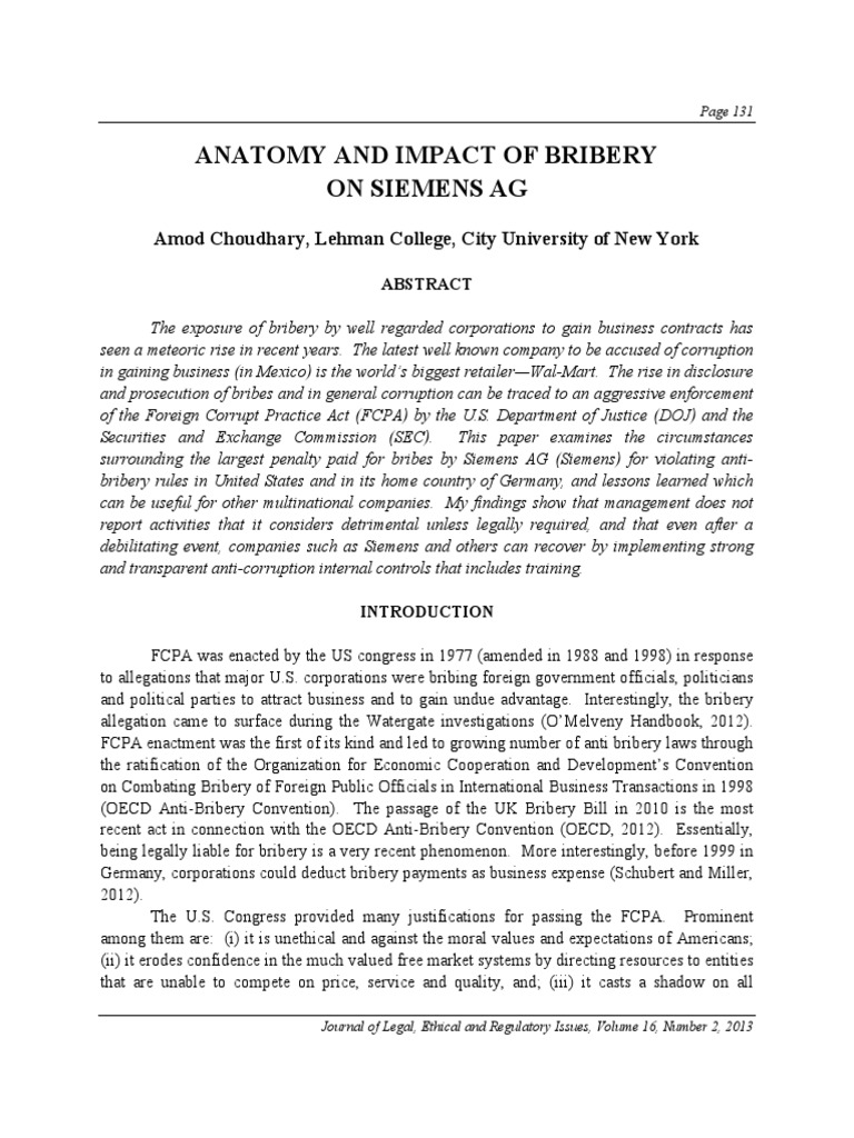 Anatomy and Impact of Bribery | PDF | Bribery | Corruption