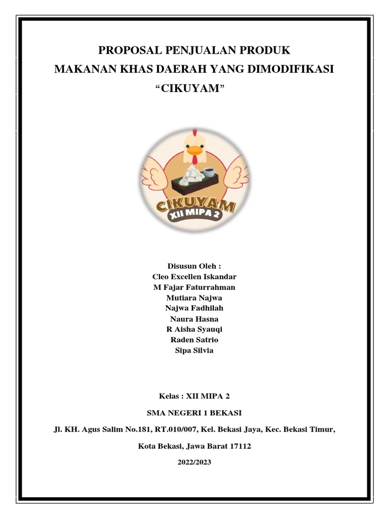 Proposal Penjualan Cikuyam Modifikasi | PDF