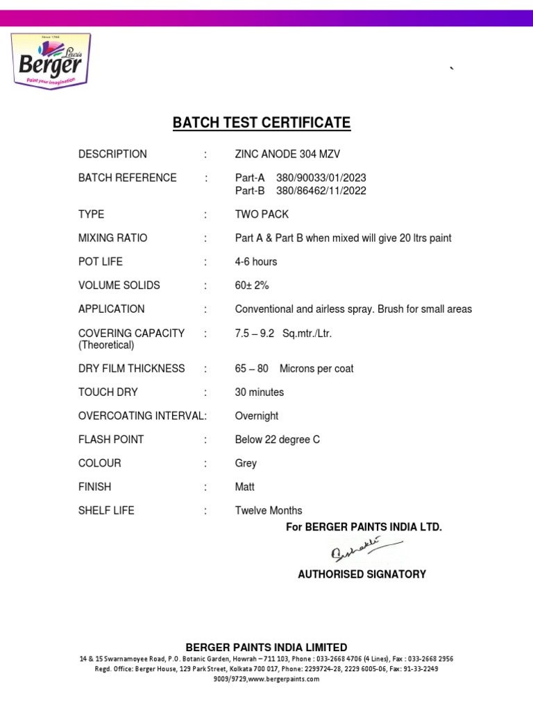Zinc Anode 304 MZV | PDF