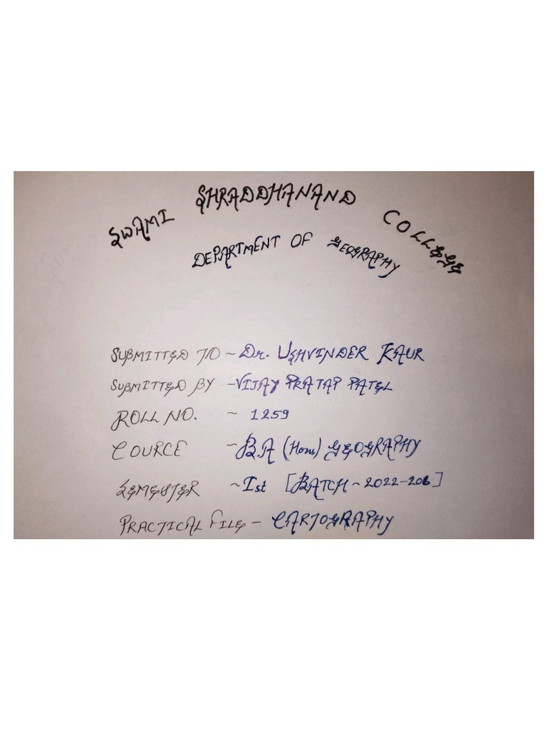 Cartography Practical PDF # 1 | PDF