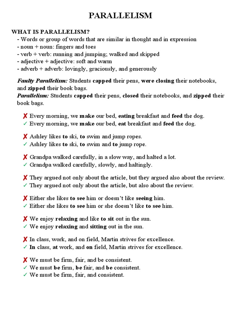 Parallelism (Grammar) | PDF