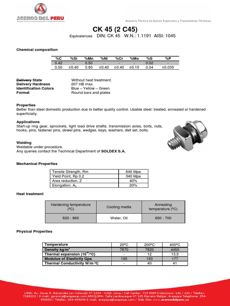 CK45 | PDF | Heat Treating | Screw