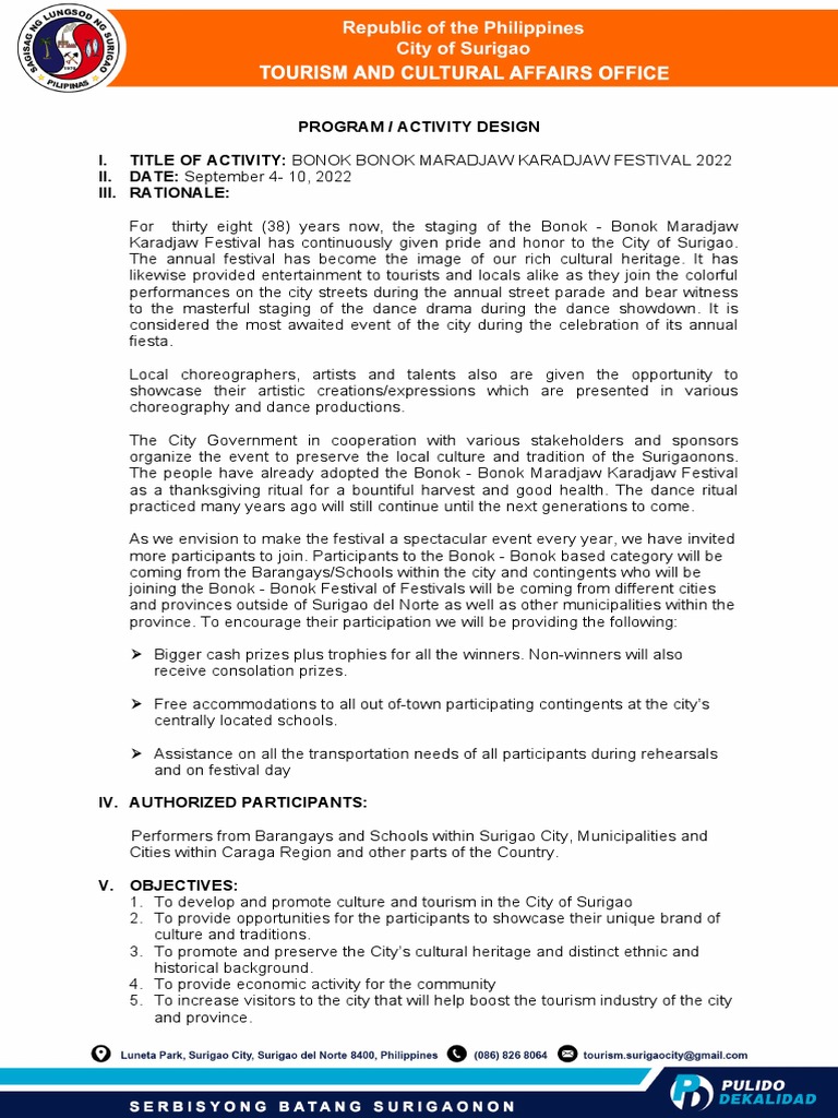 Activity Design Festival | PDF | Festival | Entertainment