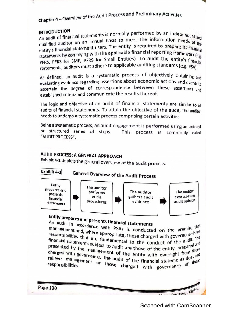 AUD - Chap 4 (Audit Process) Chap 5 (Pla | PDF