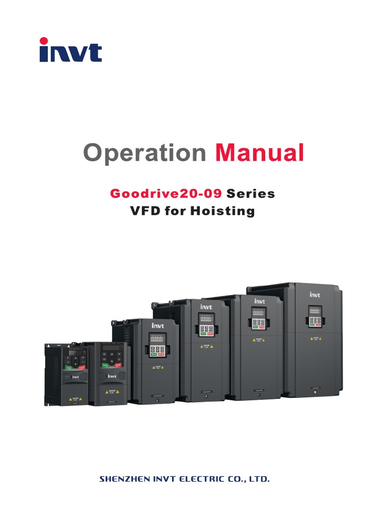 Operation Manual for Goodrive20-09 Series Variable Frequency Drives for ... Operation Manual for Goodrive20-09 Series Variable Frequency Drives for ...