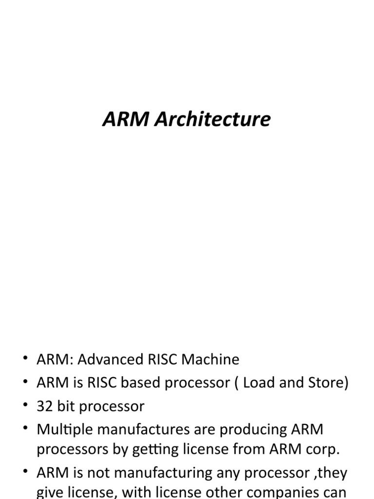 Arm Architecture Pdf
