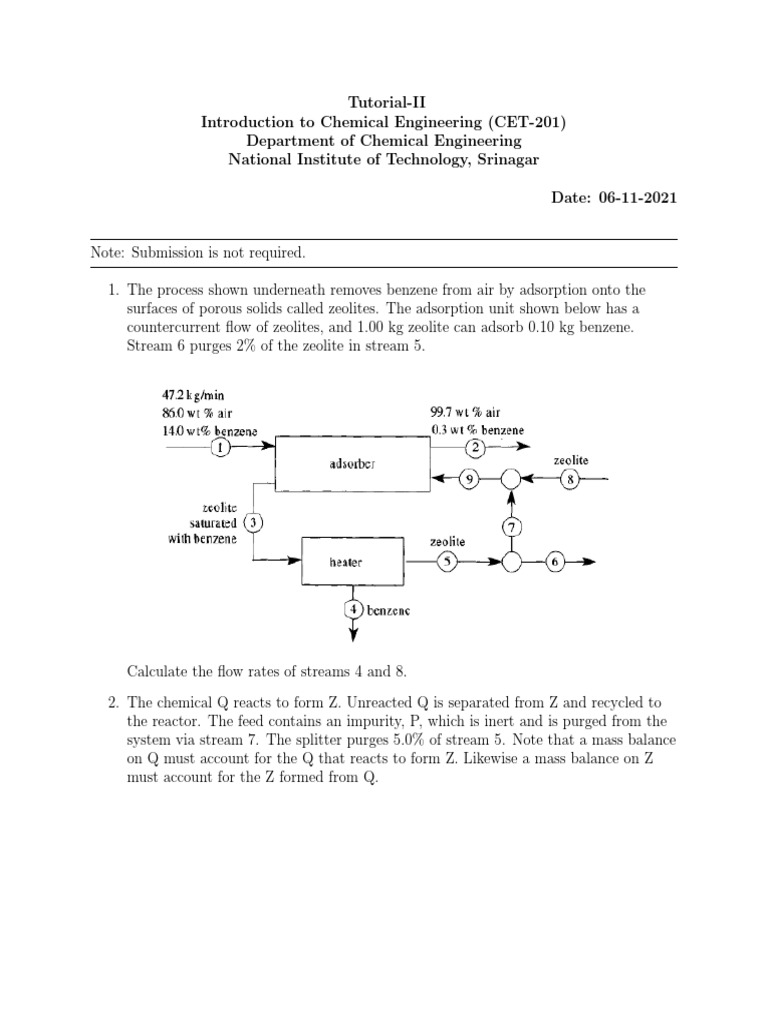 Tutorial II | PDF | Adsorption | Humidity