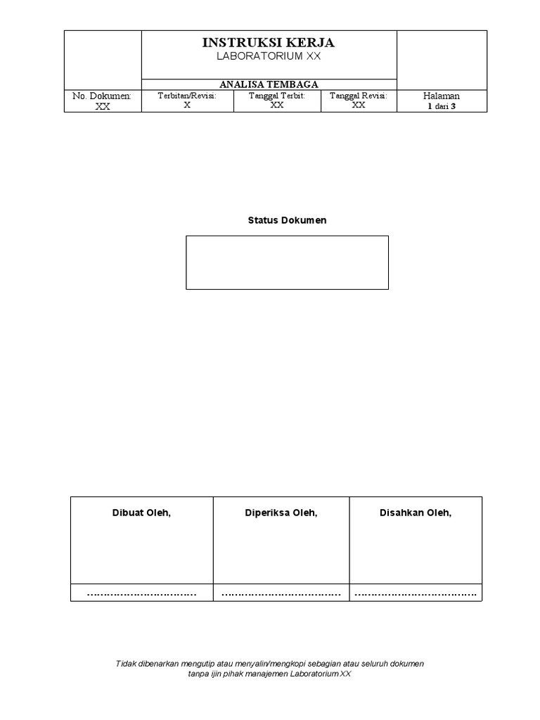 Contoh Ik Analisa Tembaga | PDF