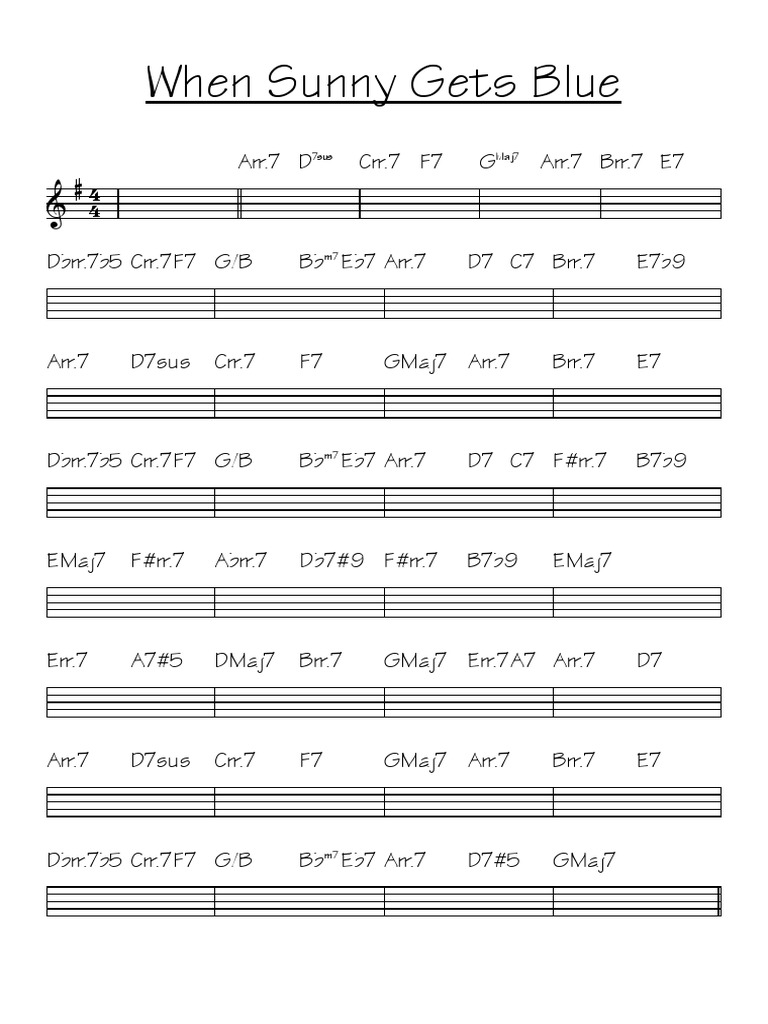 When Sunny Gets Blue BB Version | PDF