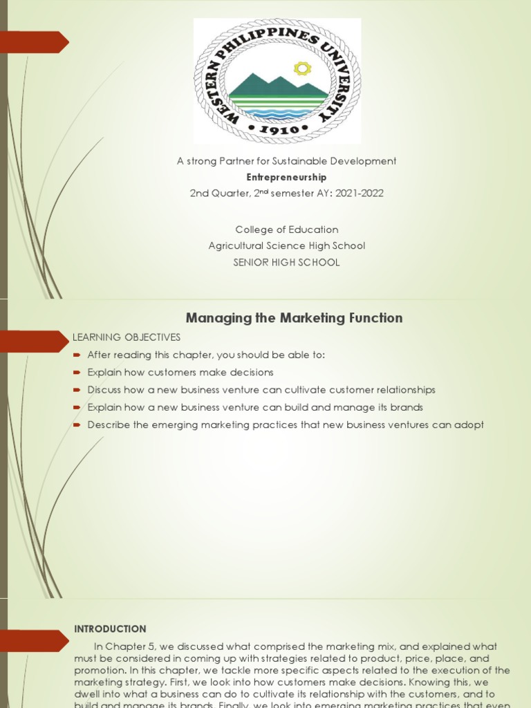 Entrep Chapter 8 Lesson | PDF