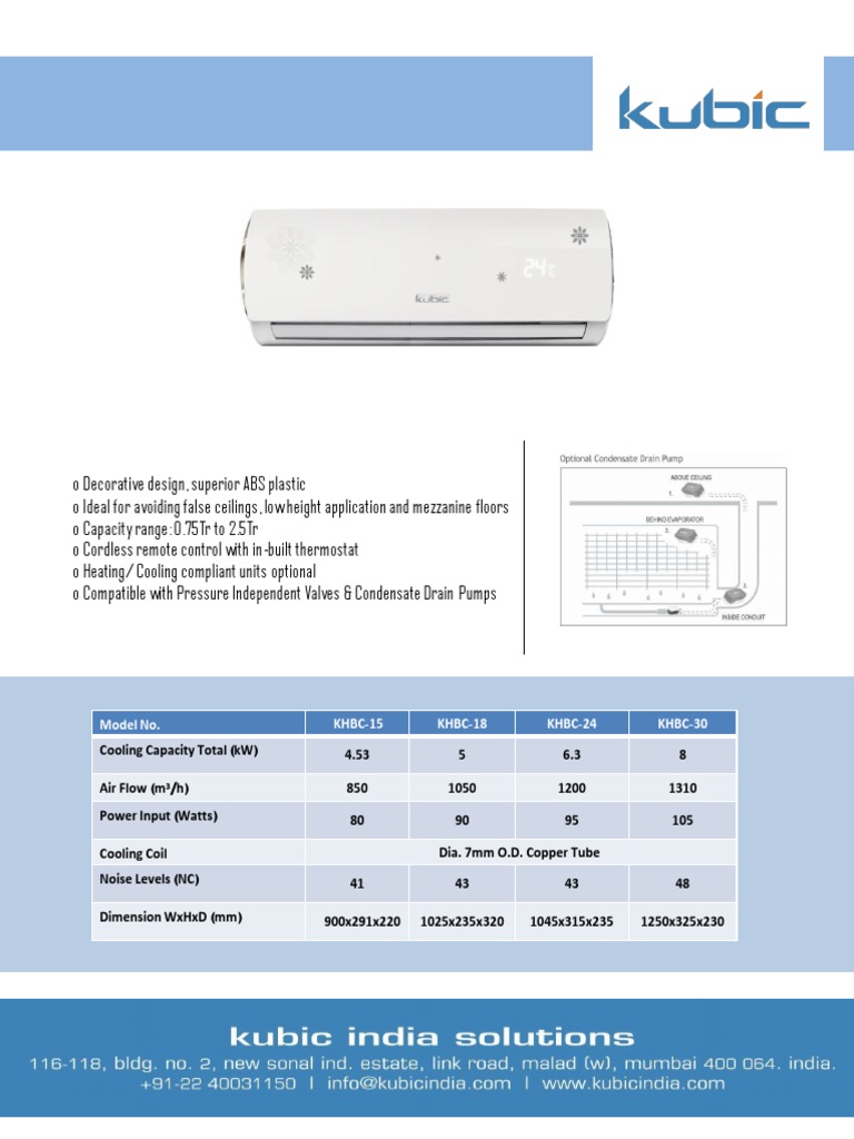 An Overview of KHBC Mini Split Air Conditioning Units for Low Height ...