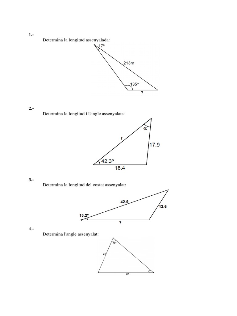 Teorema Del Sinus I Del Cosinus | PDF