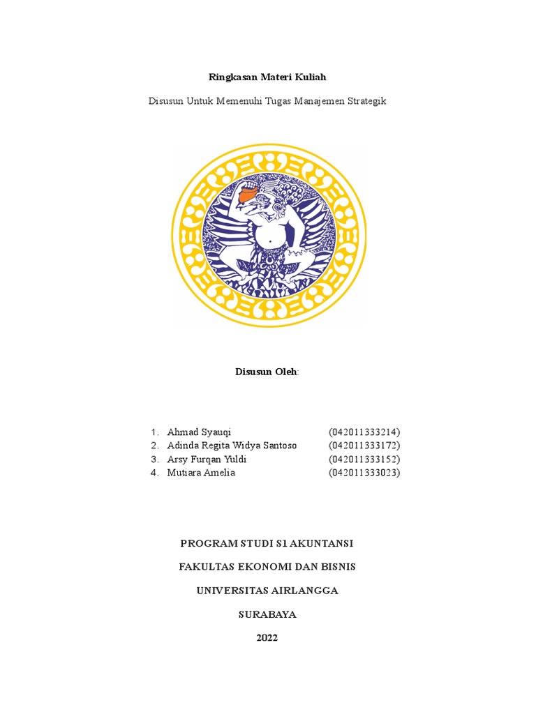 RMK CH 8 - Grup I - Manajemen Strategik - Week 4 | PDF