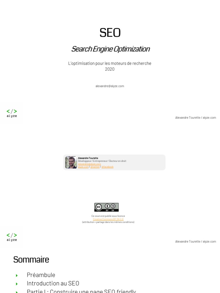 Cours Seo | PDF | Optimisation de moteur de recherche | Modèle d'objet de document