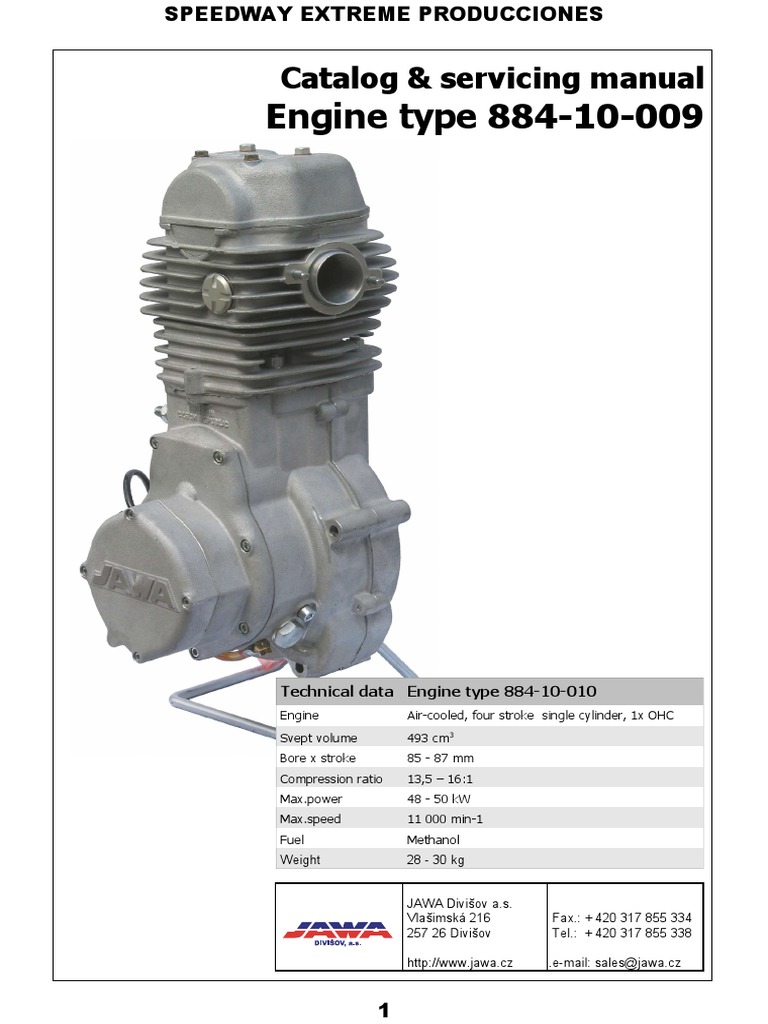 Motor Jawa 884 | PDF | Engines | Cylinder (Engine)