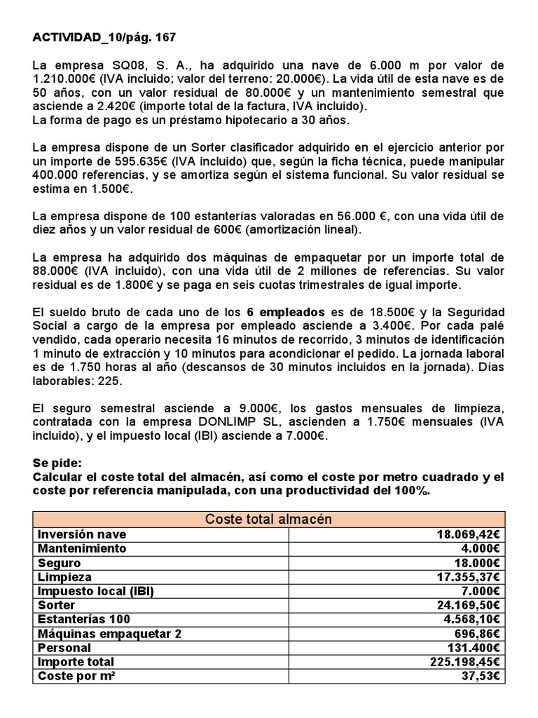 Actividad 10 Pág 167 | PDF | Economias | Servicios financieros