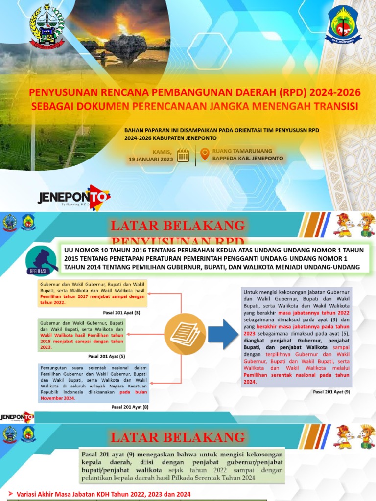 Bahan Paparan Orientasi Tim Penyusun RPD 2024-2026 | PDF