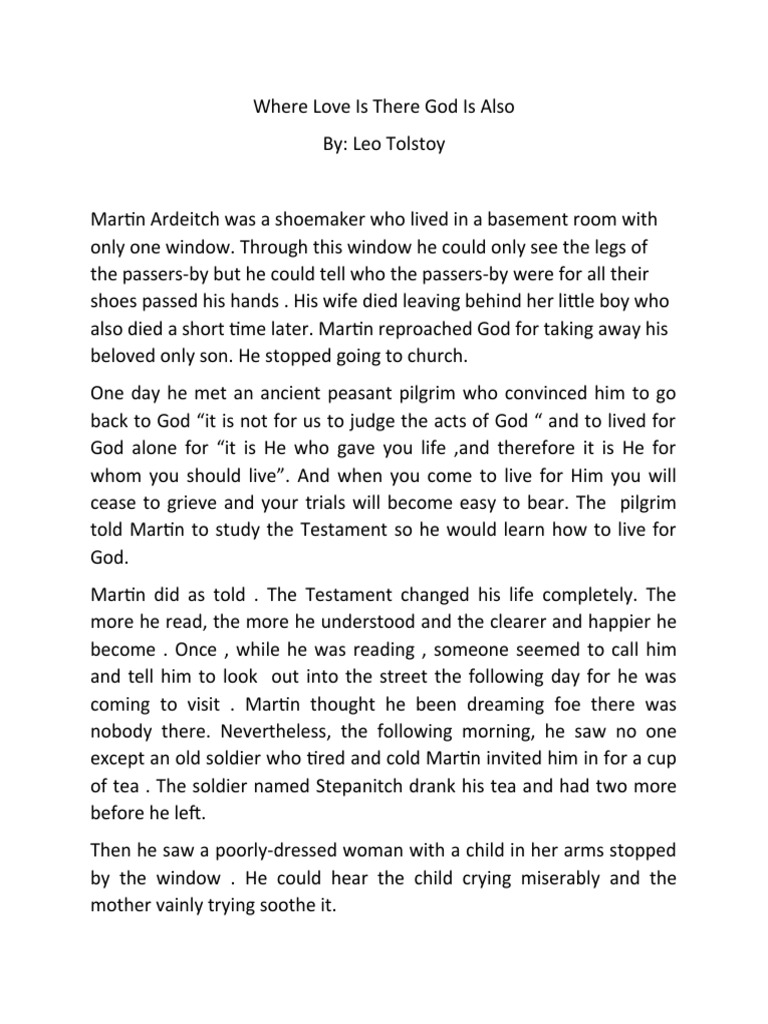 Where Love Is There God Is Also | PDF | Mystery, Thriller & Crime Fiction