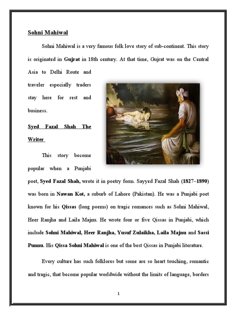 Sohni Mahiwal | PDF | Pakistani Folklore | Punjab