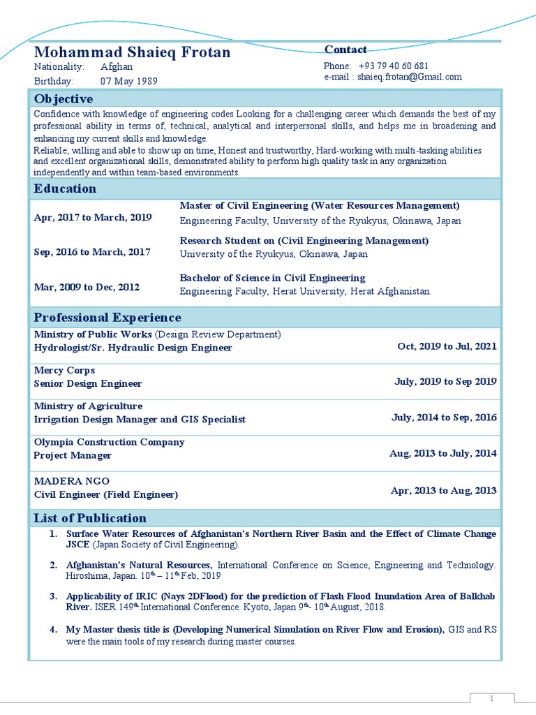 Shaieq CV | PDF | Engineering | Science