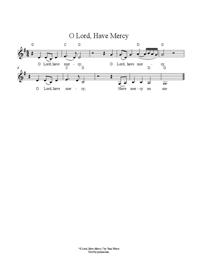 O Lord Have Mercy | PDF