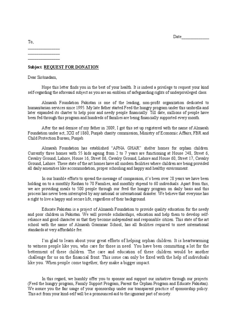 Letter For CSR | PDF