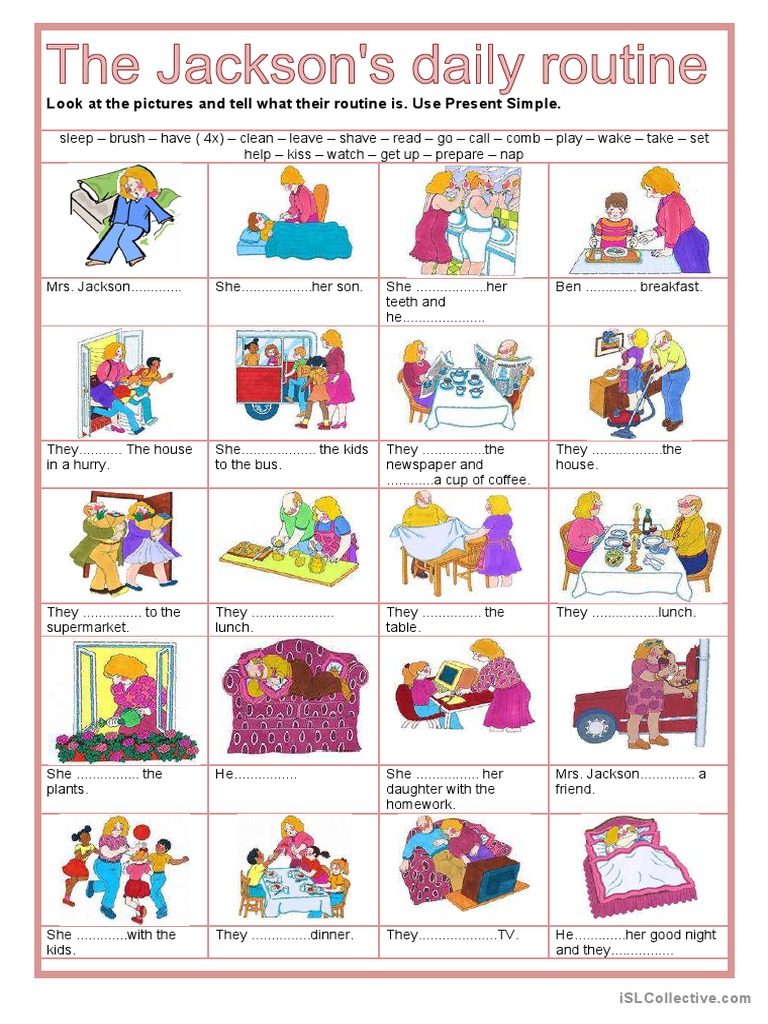 The Jackson's Daily Routine-2 | PDF