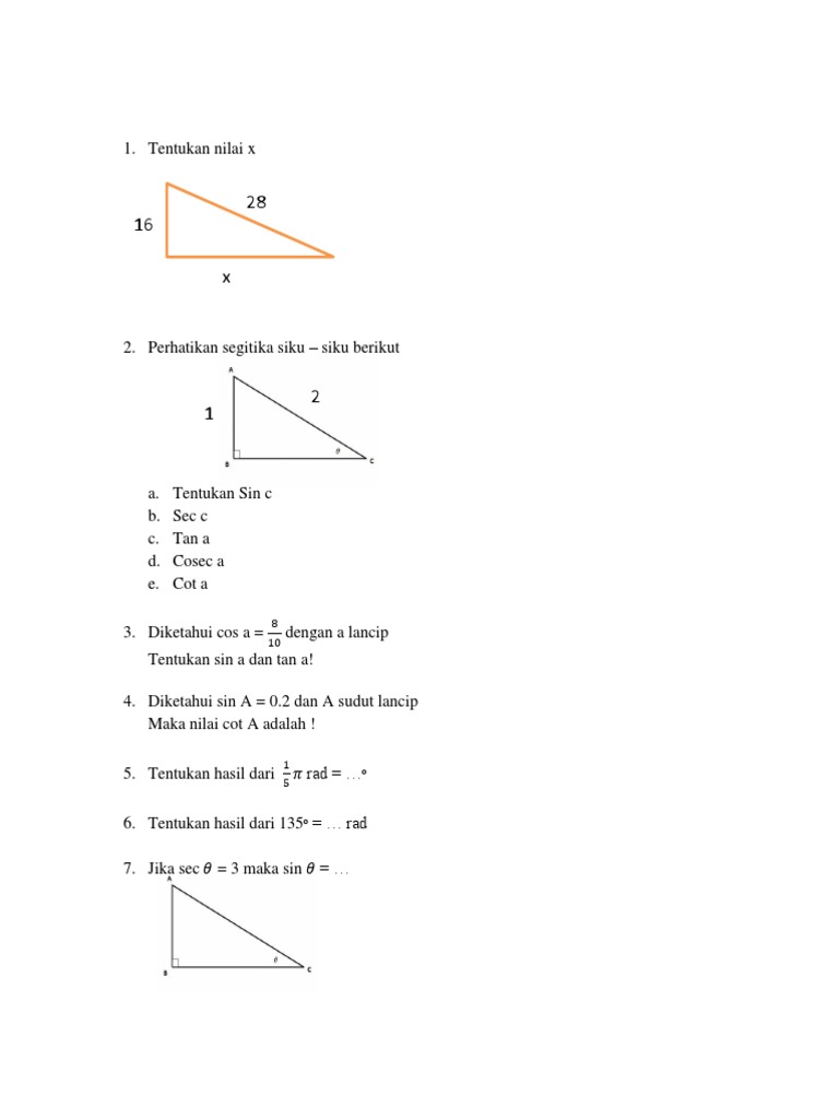 Perbandingan trigonometri | PDF