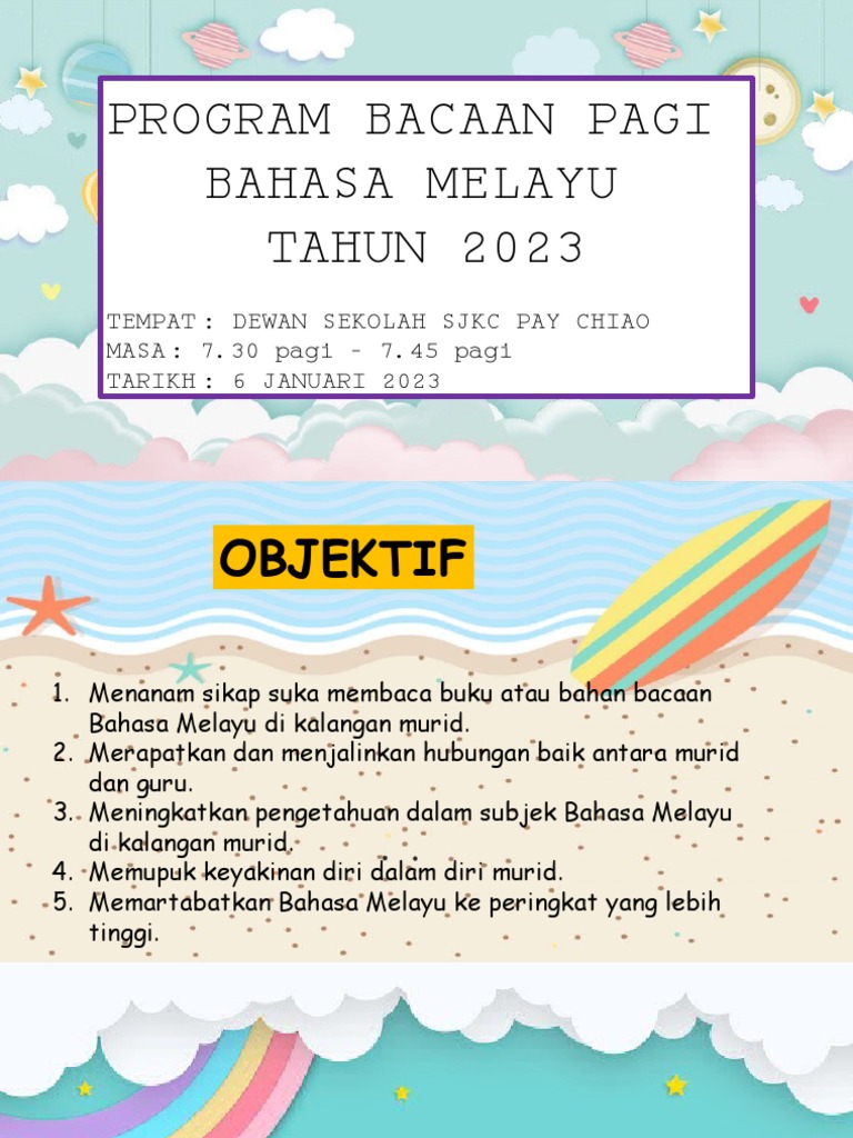 Program Bacaan Pagi Bahasa Melayu SJKC | PDF