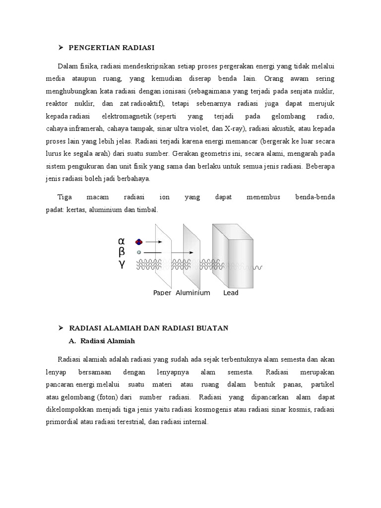 Pengertian dan Jenis Radiasi | PDF