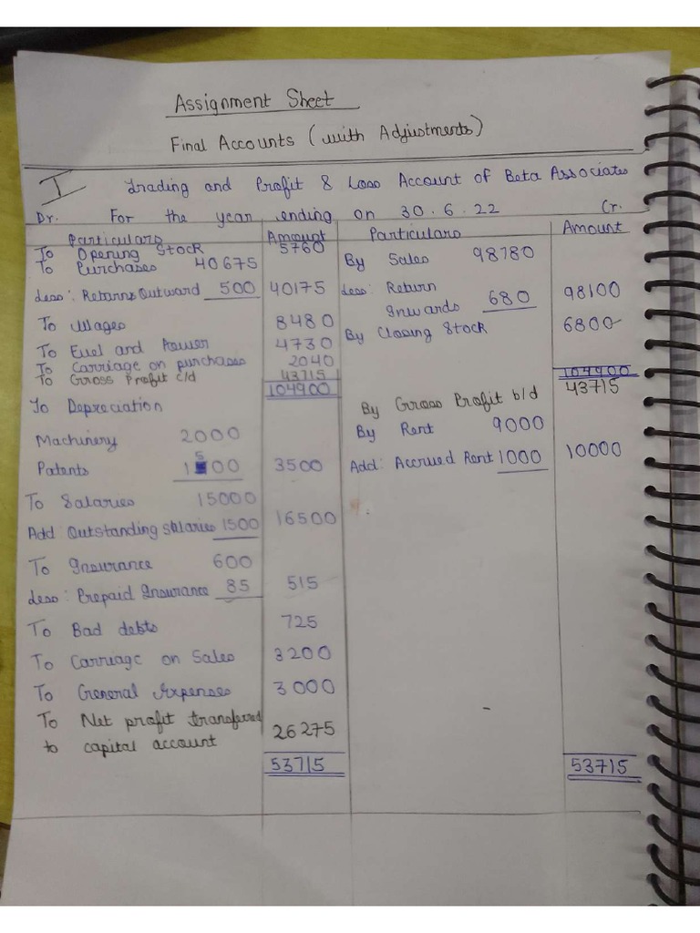 Final Accounts With Adjustments | PDF Final Accounts With Adjustments | PDF