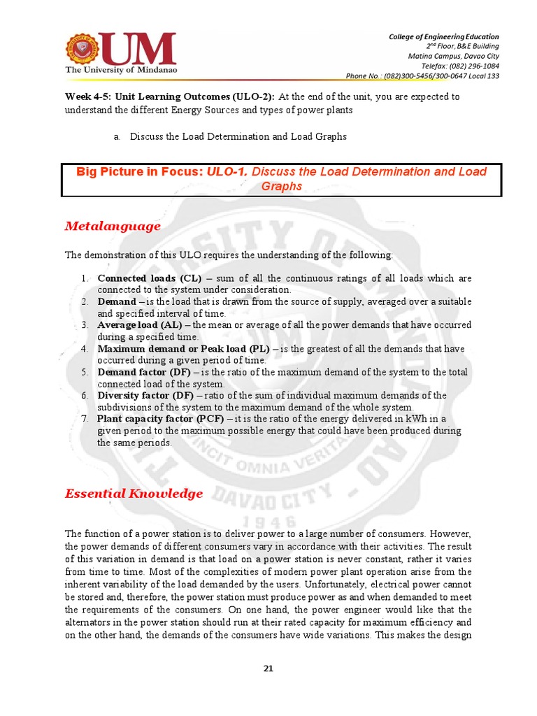 Understanding Power Plant Load Factors | PDF | Power Station | Watt