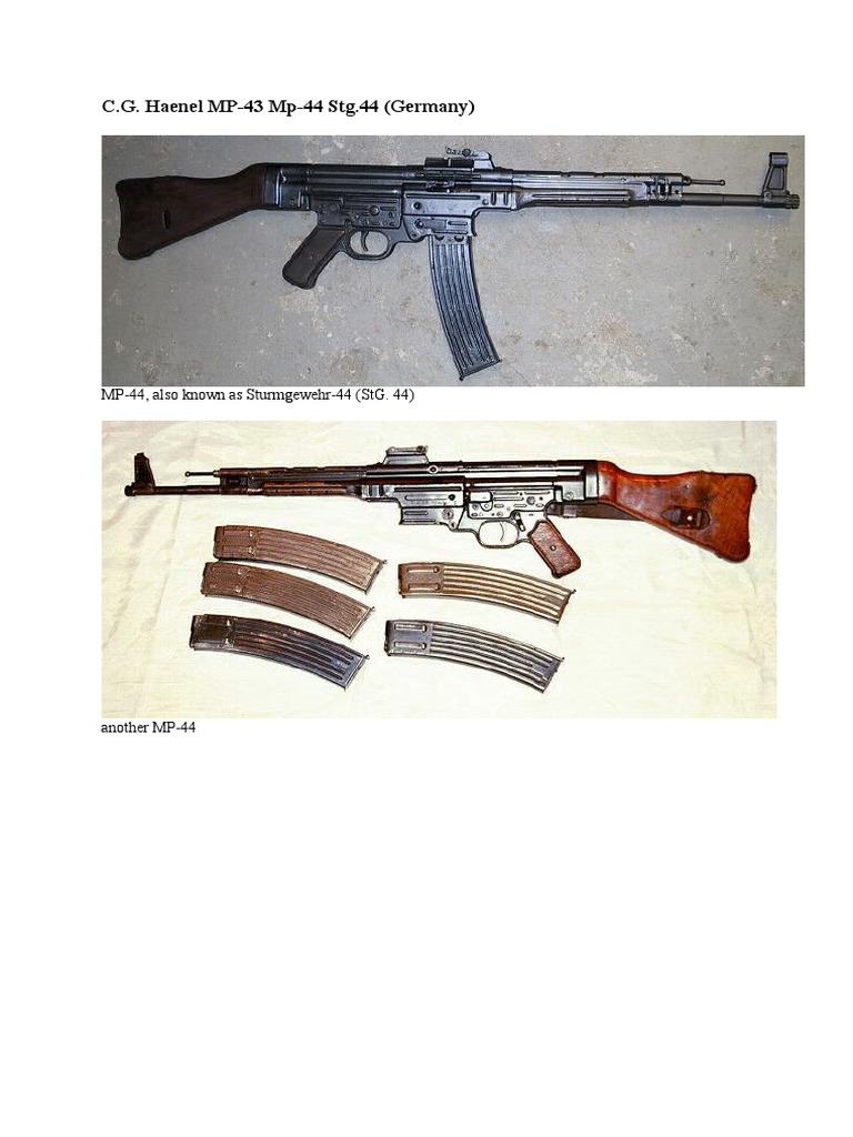 C.G. Haenel mp-43 mp-44 stg.44 (Germany) | Download Free PDF | Firearm ...