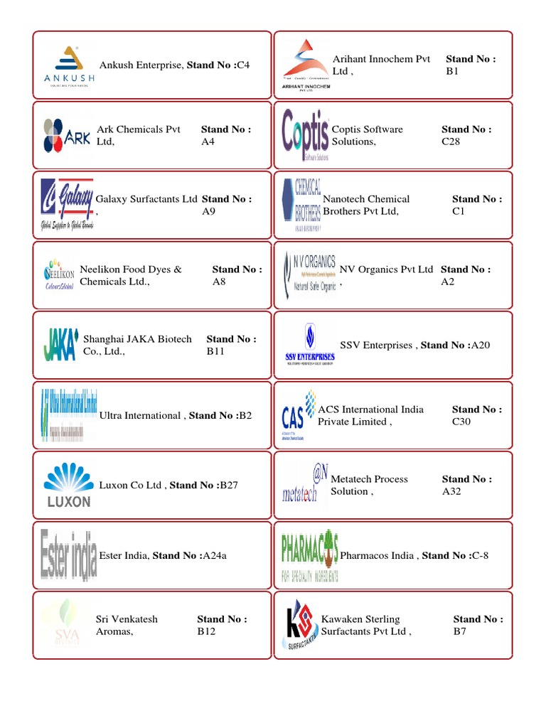 Exhibitor List | PDF