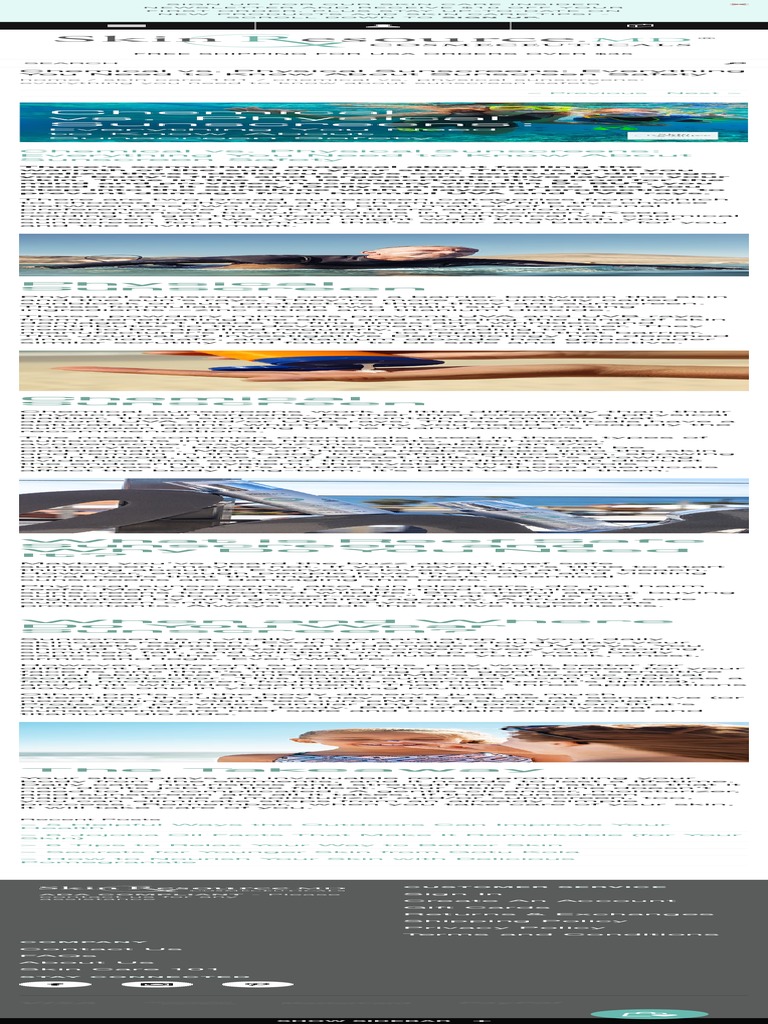 Chemical vs. Physical Sunscreens Everything You Need To Know About Su - Skin Resource - MD | PDF
